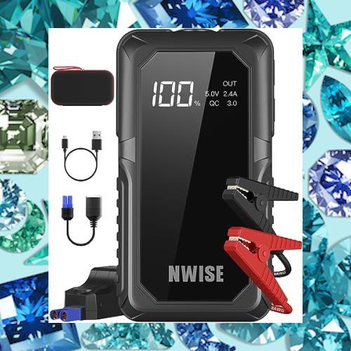 NWISE ジャンプスターター 2000Aピーク電流 大容量 12V 車用エンジンスターター モバイルバッテリー LEDライト搭載 日本語取扱説明書 PSEの通販はau PAY マーケット ...