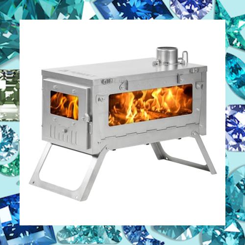 POMOLY Ti （限定 ）折り畳み式 チタンテントストーブ 厚さ0.6 mm 3メートル煙突付き