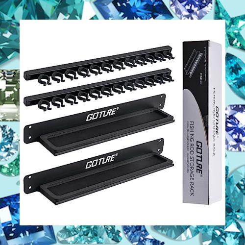 Goture ロッドスタンド 釣り 壁掛け ロッドホルダー 竿立て 最大24本収納 耐荷重10-20kg 縦置き式 釣り竿収納 省スペース 竿たて ブラッ