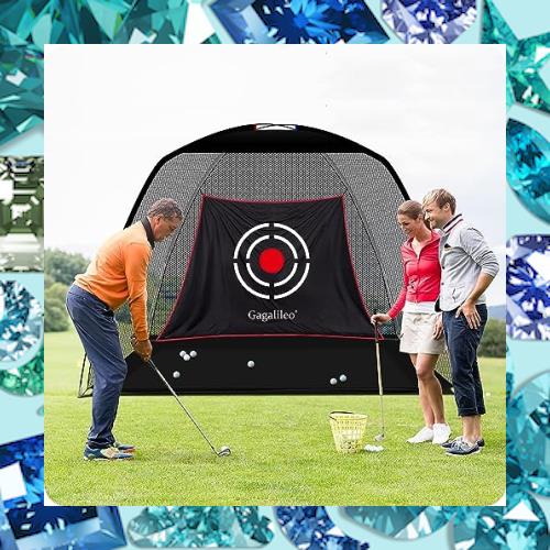 Gagalileo 3x2x1.8m ゴルフネット 自宅練習 設置簡単 キャリーバッグ付き 室内屋外