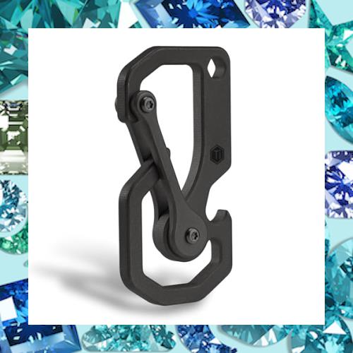 KeyUnity KU06BK マルチツールキーホルダー チタン製 キーホルダーツール ボトルオープナーキーホルダー ドライバー機能付き EDCツール