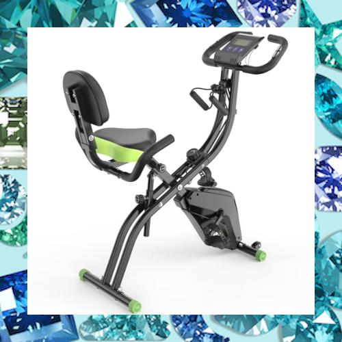 CYFIE フィットネスバイク 折りたたみ 心拍数計測 静音 10段階負荷調節 エアロバイク 家庭用 トレーニング バイク 室内 自転車 エクササ