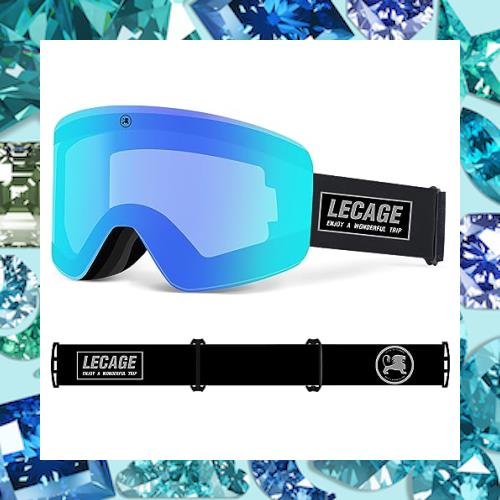 [LECAGE] 変色スキーゴーグル - 調光レンズ フォトクロミックレンズ スノーボードゴーグル OTG広視野 メガネ対応 100%UVカット 紫外線防