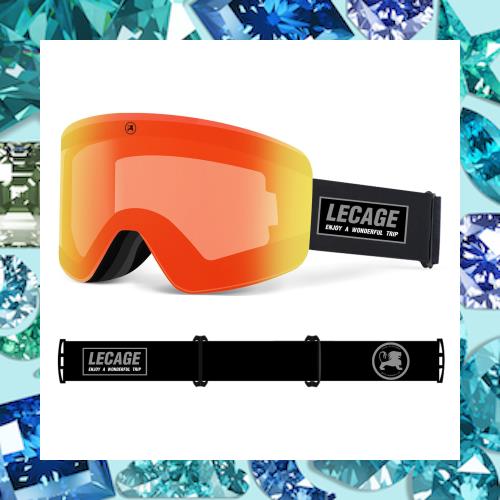 [LECAGE] 変色スキーゴーグル - 調光レンズ フォトクロミックレンズ スノーボードゴーグル OTG広視野 メガネ対応 100%UVカット 紫外線防
