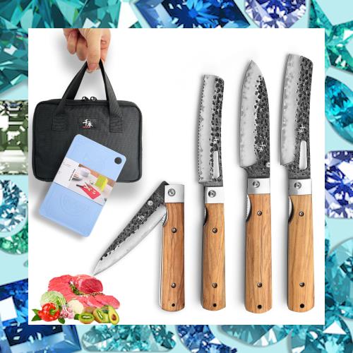 SENBN 440鍛造ステンレスシャープ折りたたみ調理師ナイフ皮むき