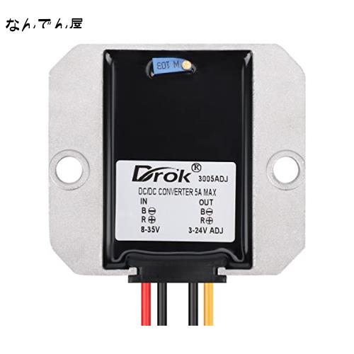 DROK 降圧モジュール DC-DC 8-35V〜3-24V 5A 可変コンバータ 24V 12V 6V 5V 降圧降圧電源 モジュール 可変コンバータの通販はau PAY マーケット ...