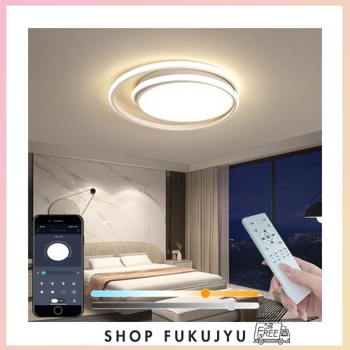 KOVOL LED シーリングライト 6畳 8畳 10畳 おしゃれ 北欧 照明器具 天井 「APP遠隔制御 無段階調光調色 引っ掛対応 工事不要 日本語取説