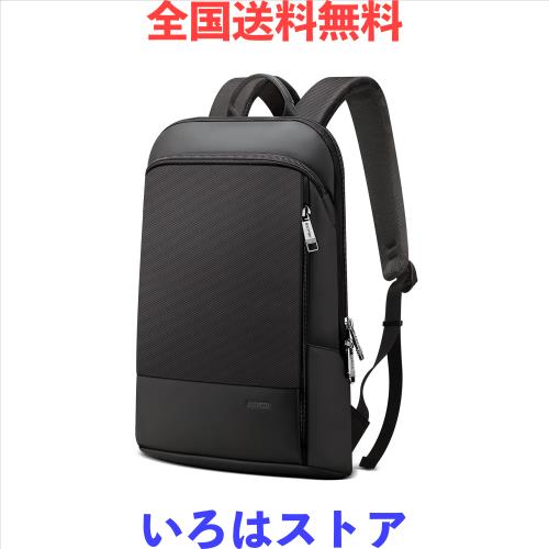[BOPAI] ビジネスリュック 薄型 メンズ リュック 軽量 盗難防止 ラップトップバッグ 防水 通勤 通学 15インチパソコン対応 ブラック 黒