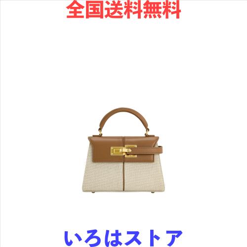 [JW PEI] Elise トップハンドルバッグ - ブラウンキャンバス