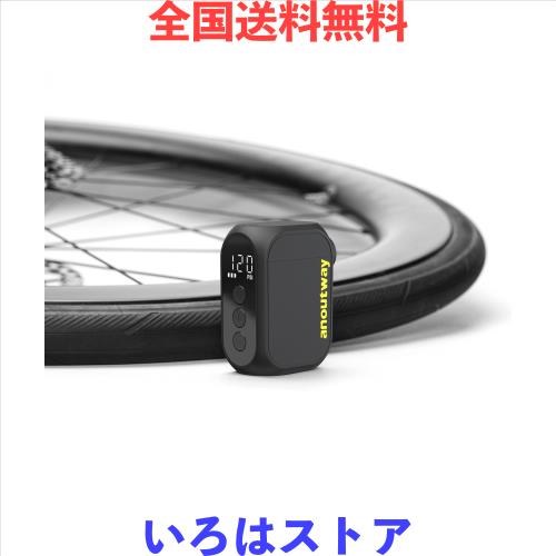 anoutway 気圧表示 自転車 空気入れ 携帯 電動ポンプ 携帯ポンプ 小型 電動空気入れ 全バルブ対応(米式仏式英—式）AT1 PRO