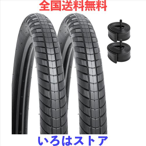 YunSCM 2本セット,26 2.40 タイヤ,26x2.40 60-559 自転車タイヤ + 26x2.10/2.40 チューブ 肉厚 米式バルブ32mm+タイヤレバー,適用 26イン