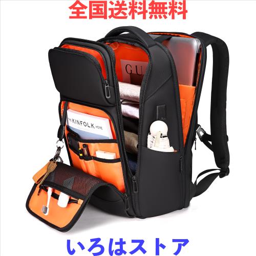 [FENRUIEN] リュック メンズ ビジネスリュック リュックサック 大容量 PCラップトップバック 防水 17インチ ビジネスバッグ USB充電ポー