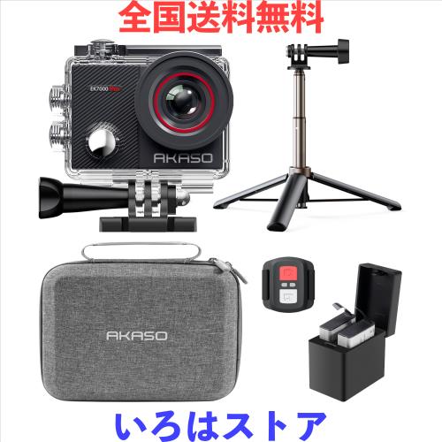 AKASO EK7000 Pro アクションカメラ 4K 2000万画素 タッチパネル式 Type-C外部マイク対応 手ブレ補正 WIFI搭載 広角レンズ 40m防水 水中