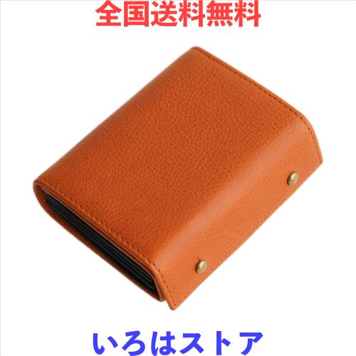 [IrideScent] 二つ折り財布 メンズ 2つ折り 箱型の小銭入れ イタリアン レザー プエブロ ミニ財布 コンパクト 小さい財布 二つ折り 箱状