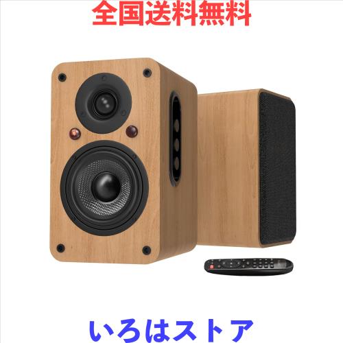 2台1組 100W 2ウェイブックシェルフスピーカー Bluetooth/USB入力/AUX入力/HDMI入力/光入力/同軸入力 4インチウーファー/1.5インチツイー