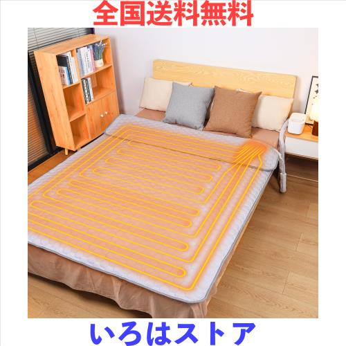 温水マット 電気毛布 敷き シングル 115×195cm 【無電磁波 水暖マット ふわふわ】 省エネ設計 20〜60℃温度調節 電気ブランケット 1〜12時