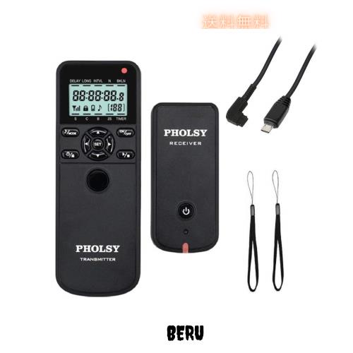 PHOLSY ワイヤレスレリーズ タイマーリモートコントローラー HDR インターバル バルブ タイマー Sony 用 a1 a9 a7M4 a7M3 a7RM5 a7RM3 a7