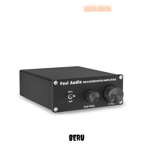 Fosi Audio M04 100Wサブウーファーアンプ ミニ ステレオ モノラルパワーアンプ TPA3116 チップ PBTL ホームオーディオとビデオ用 電源ア