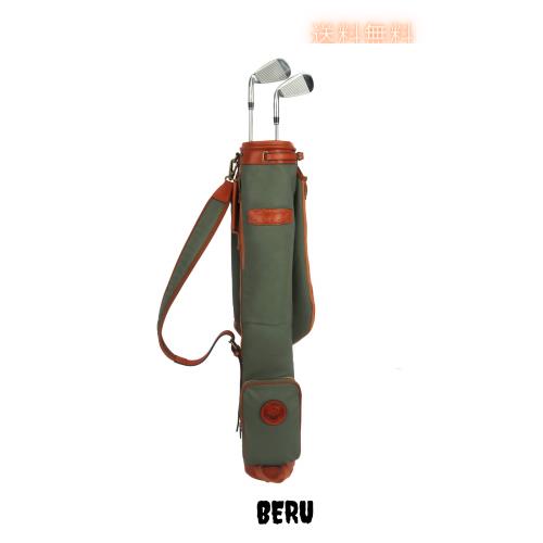 TOURBON ゴルフ クラブケース 軽量 フードカバー付き フリースパッド入り-グリーン