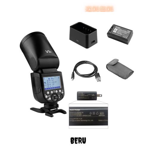 【Godox正規品＆技適マーク】Godox V1Nカメラ フラッシュ スピードライト TTLラウンドヘッドフラッシュ 2.4G 480秒フルパワーフラッシュ