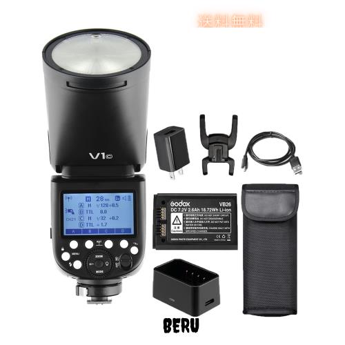 【GODOX正規代理店】Godox V1-C ラウンドヘッドカメラフラッシュ Canon 用 76WS 2.4G TTL ラウンドヘッド 1/8000 HSS 480フルパワーショ
