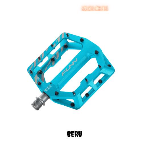 Funn(ファン) Funndamental(ファンダメンタル)フラットBMX/MTB ペダル セト -広いプラットフォーム自転車ペダル、9/16-吋 ?？鋼車軸(ター