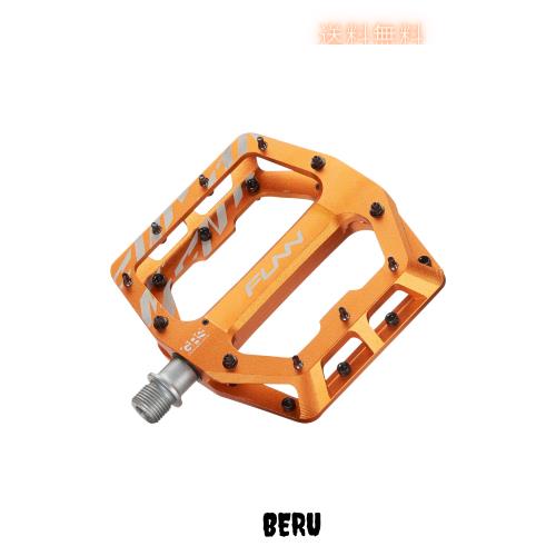 Funn(ファン) Funndamental(ファンダメンタル)フラットBMX/MTB ペダル セト -広いプラットフォーム自転車ペダル、9/16-吋 ?？鋼車軸(オレ