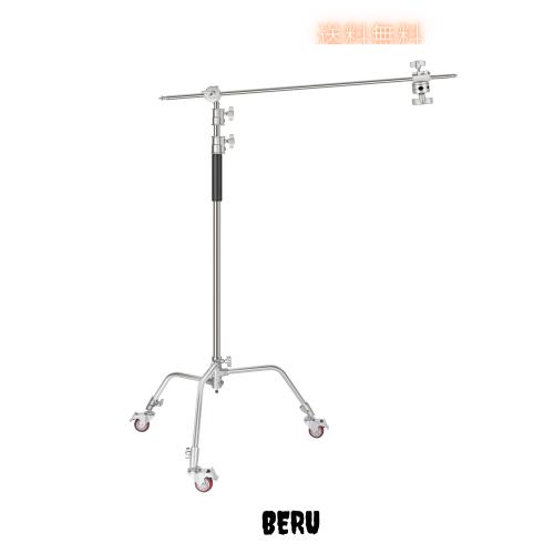 Neewer プロ100％メタルCスタンド ライトスタンド ホイール付き 最大高さ10.8ft/330cm 調節可能なリフレクタースタンド 4ft/120cmブーム