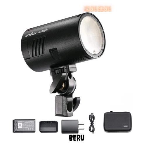 【Godox正規代理店】Godox AD100PRO フラッシュストロボ 100Ws ラウンドヘッドモノライト 2.4G TTL 1/8000 HSS 高速同期 0.01〜1.5リサイ