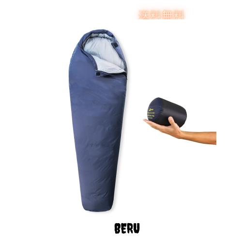 Litume ダウンウルトラエアマミースリーピングバッグ 0.45kg、20°C-6°C、700フィルパワー、3シーズン対応、超軽量、コンパクトでポータ