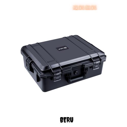 Lykus HC-4620 防水ハードケース 格子状カットスポンジが内蔵 内寸:46x36x18cm カメラ、プロジェクター、ドローン、精密機器などに適用
