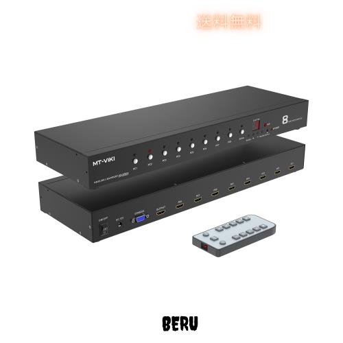 HDMI 切替器 8入力1出力 4K60Hz HDCP 2.2 HDMI 切り替え器 8入力 HDMI 2.0 MT-VIKI 自動切替機能搭載 リモコン付きPS5、PS4、PS3、Xbox、