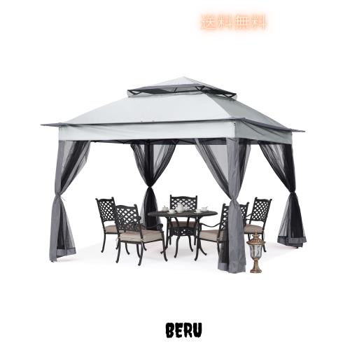 マスターキャノピー（MASTERCANOPY）ワンタッチタープテント メッシュスクリーン四枚セット 横幕/サイドシート 虫除け ガゼボ 庭 アウト