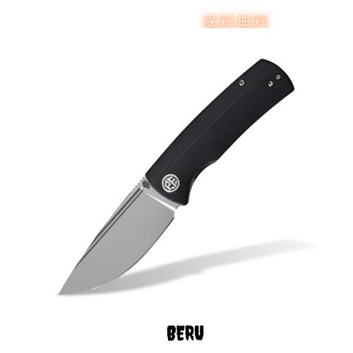 Petrified fish PFP01X 折りたたみナイフ2.99インチ14C28NサテンブレードスチールG 10ハンドルEDCアウトドアキャンプ用ポケット折りたた