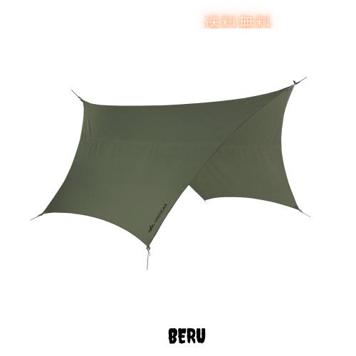 Unigear ヘキサタープ tcタープ ポリコットン 5m延長ベルト付き 4.2ｍｘ4.1ｍ テントとの取り組み可能 焚き火 遮光 遮熱 難燃 軽量 コン