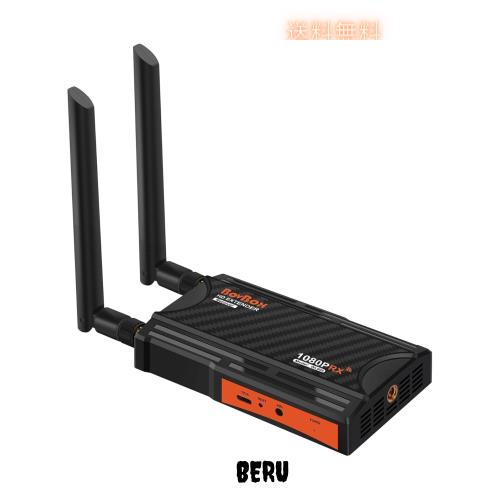 ワイヤレスHDMI エクステンダーレシーバー、2.4/5GフルHD200mサポート1TX最大4RX、DSLRカメラプロジェクター用のHDMIループアウトおよびI