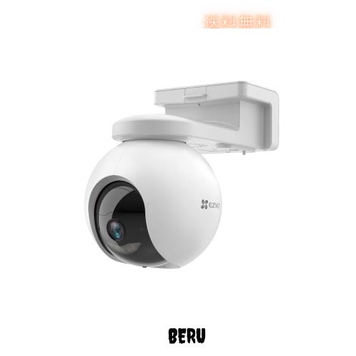 EZVIZ CB8 防犯カメラ 屋外専用 ソーラー対応 360度回転 2K解像度 AI自動追尾 工事不要 3年保証 日本仕様