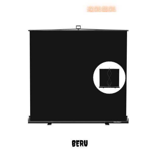 【より幅広い】RAUBAY 200x210センチメートルの大型折りたたみ可能な黒色幕布背景は、ポータブルで伸縮可能なパネルの写真背景で、スタン