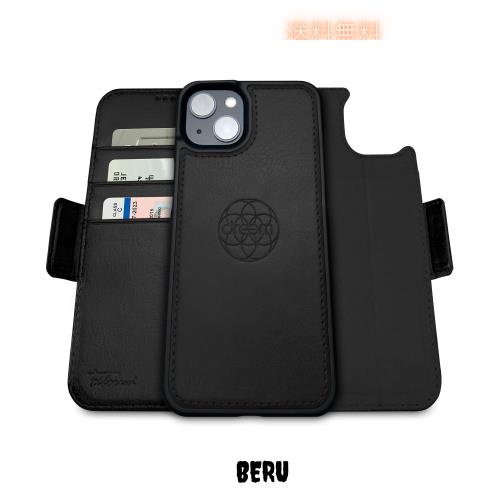 Dreem フィボナッチ（Fibonacci）2イン1 財布型ケース Apple iPhone 14 ＆ iPhone 16e用 - 高級ヴィーガンレザー製 マグネット着脱式 耐衝