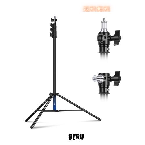 NEEWER 9.8ft/3mライトスタンド エアクッション 耐久性高い 全金属製写真三脚スタンド 1/4”から3/8”のリバーシブルスピゴット付き 3ウェ