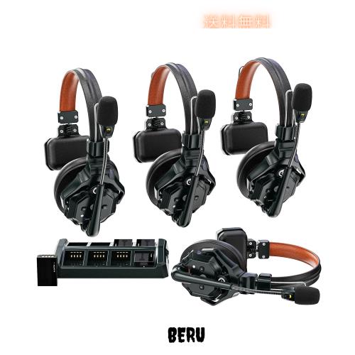 Hollyland Solidcom C1 Pro-4S ワイヤレス インカム 4台セット 全二重無線インターホン ヘッドセットシステム ENCノイズ キャンセリング