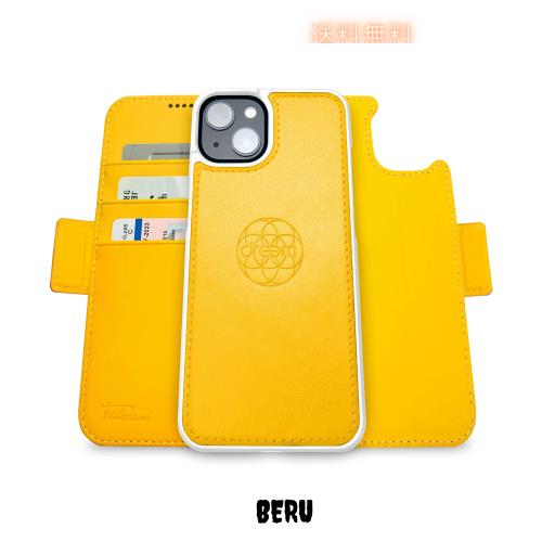Dreem フィボナッチ（Fibonacci）2イン1 財布型ケース Apple iPhone 14 ＆ iPhone 16e用 - 高級ヴィーガンレザー製 マグネット着脱式 耐衝