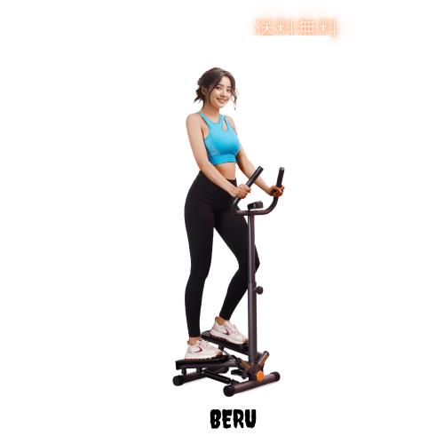 I-uki Sport 健康ステッパー 足踏み健康器具 ツイストエアロステッパー 静音 負荷調整付き モニター/ハンドル/専用パワーバンド付き 踏み