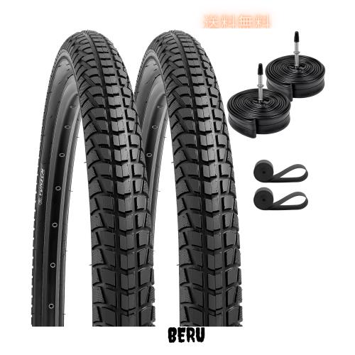 2本セット,27.5 1.95 タイヤ,27.5x1.95 53-584 自転車タイヤ + 27.5x1.75/2.40 チューブ 肉厚 仏式バルブ48mm+リムテープ+ タイヤレバ,タ