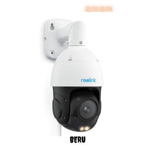 Reolink 防犯カメラ PoE給電 4K 800万画素 5倍光学ズーム PTZ首振り 360度全方位 自動追尾と復帰 パトロール機能 IPカメラ AI人/車両/動