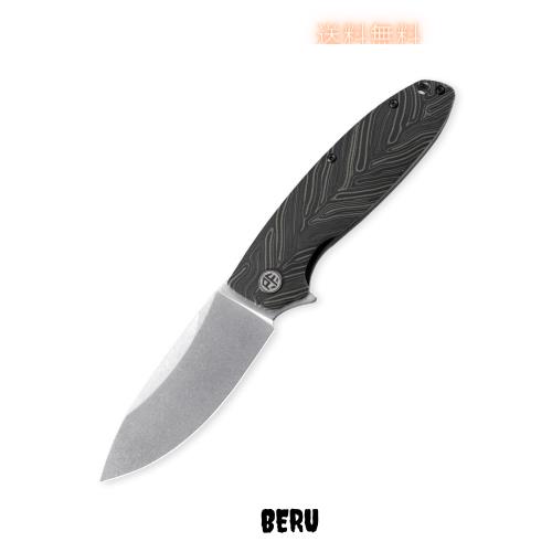 Petrified fish PFB01 Terra 折りたたみナイフ3.54インチD 2サテンブレードスチールMicartaハンドルEDCアウトドアキャンプ用ポケット折り