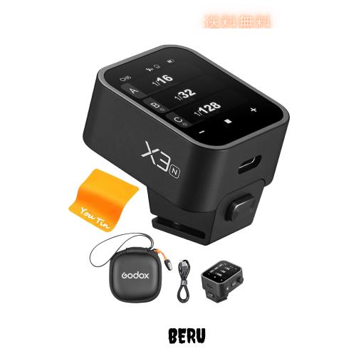 GODOX X3-N Nikonカメラ TTL ワイヤレス フラッシュ トリガー、OLED タッチ スクリーン フラッシュ トランスミッター、内蔵リチウム電池