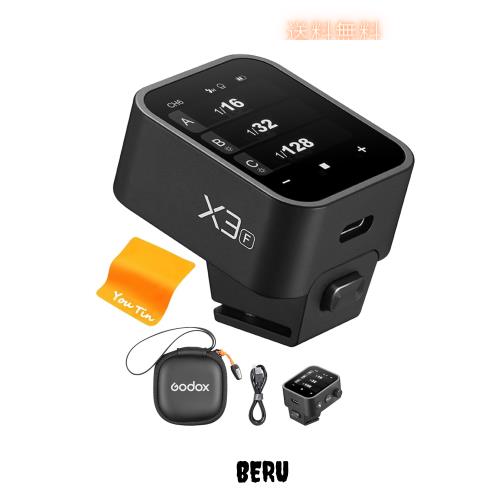 GODOX X3-F Fujifilmカメラ TTL ワイヤレス フラッシュ トリガー、OLED タッチ スクリーン フラッシュ トランスミッター、内蔵リチウム電
