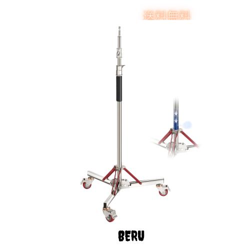 NEEWER 305CM ライトスタンド 高耐久 撮影用Cスタンド エアクッション/キャスター付き ステンレススチール製 三脚スタンド 写真用スタン