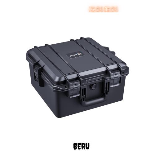 Lykus HC-3620 防水ハードケース 格子状カットスポンジが内蔵 内寸:35.5x35.5x20.5 cm カメラ、ドローン、ラップトップ、音響などに適用